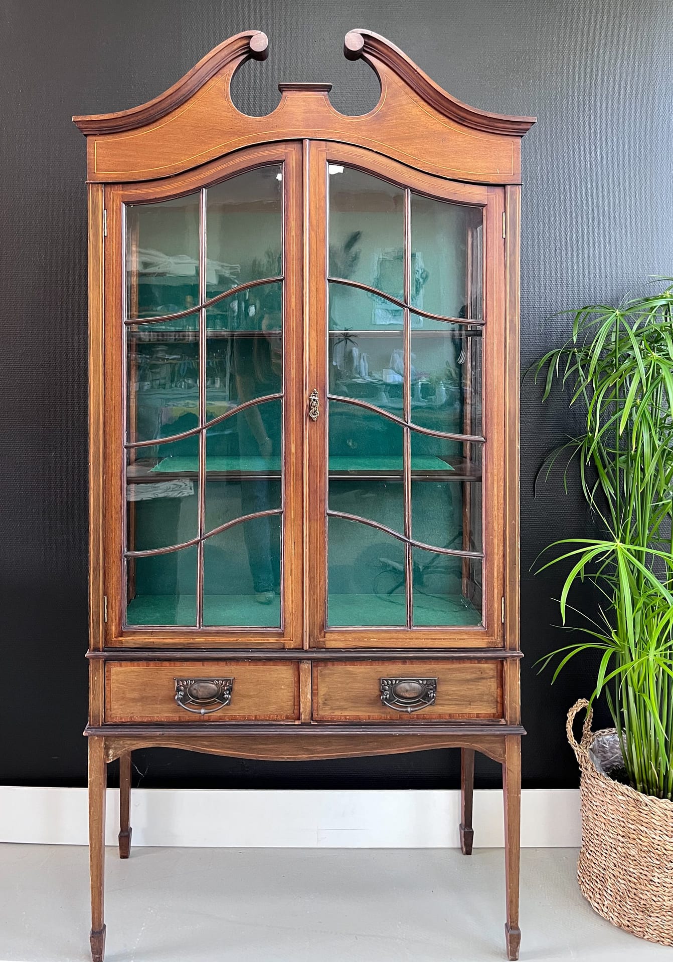 Vintage glass drinks cabinet store
